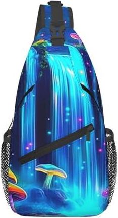 Generic Sac &agrave; bandouli&egrave;re champignon lumineux - Sac &agrave; dos de voyage pour homme - Sac &agrave; dos de randonn&eacute;e