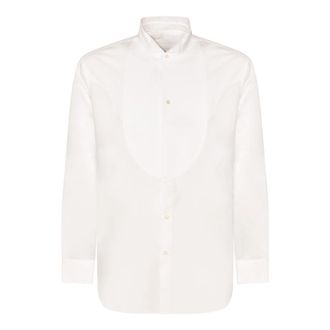 Maison Margiela Lang&auml;rmliges Hemd - - Shirts - Herren - Wei&szlig; - L