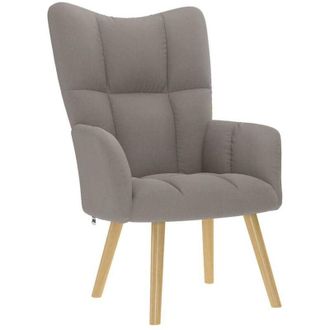 vidaXL Chaise de relaxation Taupe Tissu Vidaxl