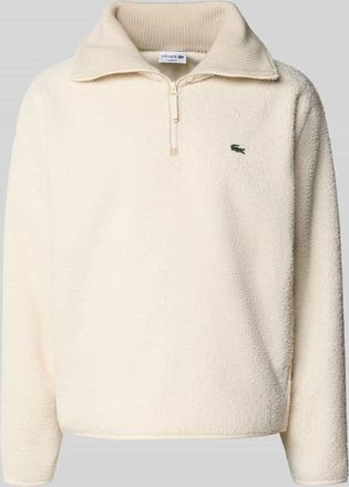 Lacoste Relaxed Fit Sweatshirt mit Troyer Kragen aus warmen Fleece