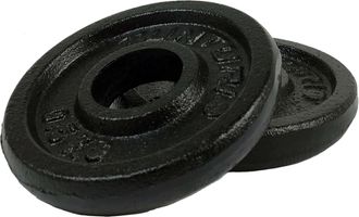 Tunturi New Fitness Gewichte für Hanteln 2 x 0,5 kg, Hantelgewichte für 30 mm, Gusseisen