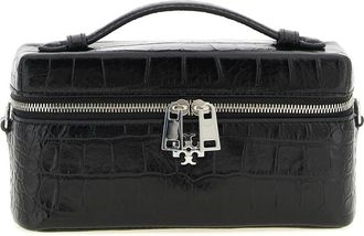Tory Burch Bo&icirc;te de toilette effet croco - Femme - Sacs - Noir - Taille: ONE Size