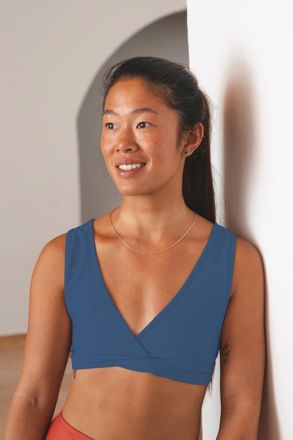 Matona Damen vegan Bikinioberteil Taubenblau