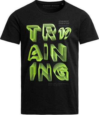 Camp David Rundhalsshirt mit reflektierenden Details