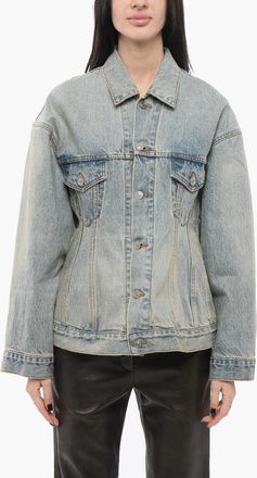 Balenciaga GARDE-ROBE Jeansjacke mit Used-Effekt Balenciaga