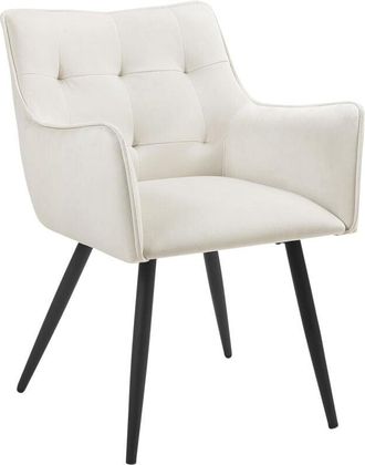 Woltu Esszimmerstuhl, Sessel, K&uuml;chenstuhl, Polsterstuhl, Stuhl mit Armlehnen R&uuml;ckenlehne, Wohnzimmerstuhl mit Samtbezug, Metallbeine, f&uuml;r Esszimmer K&uuml;che