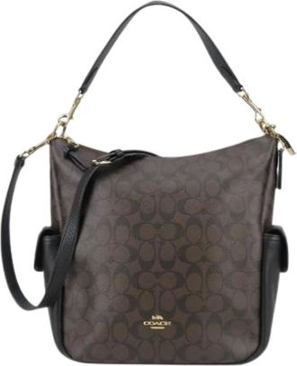 Coach Sac &agrave; bandouli&egrave;re en toile Pre-owned - Femme - Pre-owned - Brun - Taille: ONE Size