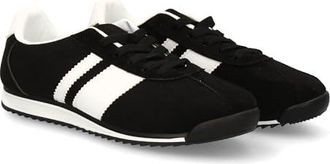 Shoes & Blues Chaussures plates pour femme avec fermeture à lacets et semelle dentée. Modernes et confortables. Idéales pour lhiver., Noir, 41 EU