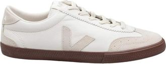 Veja Low-Top Sneaker - White/Natural Leather/Suede Blend Volley Sneakers - Gr. 40 (EU) - in Wei&szlig; - f&uuml;r Damen
