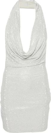 Twentyfourhaitch Femme, Robes, Gris, Taille: 38 FR Halterneck Mini Dress