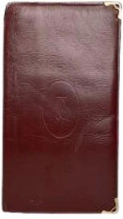 Cartier Porte-cartes didentit&eacute; vintage pr&eacute;-poss&eacute;d&eacute; - Femme - Pre-owned - Rouge - Taille: ONE Size