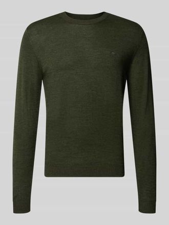 Fynch-Hatton Regular Fit Strickpullover aus Wolle mit Rundhalsausschnitt