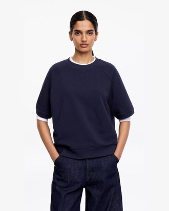Arket Sweatshirt Aus French Terry -Blau