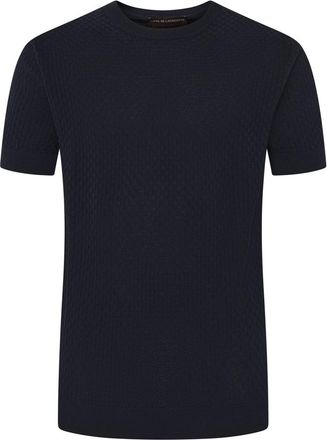 FILIPPO DE LAURENTIIS Leichtes Strick-T-Shirt in Crepes-Struktur in