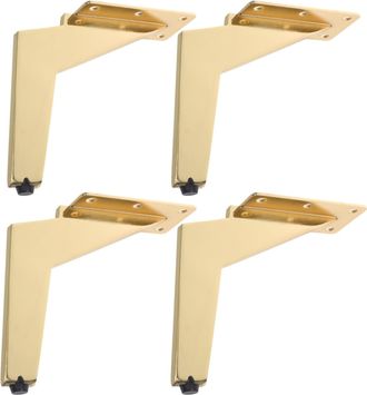 Valiclud 4 St&uuml;ck Goldfarbene M&ouml;belf&uuml;&szlig;e aus Metall H&ouml;henverstellbar f&uuml;r Sofa Tv Schrank und Couchtisch Moderne Schwere Ersatzm&ouml;belbeine f&uuml;r Kommoden und Sideboa
