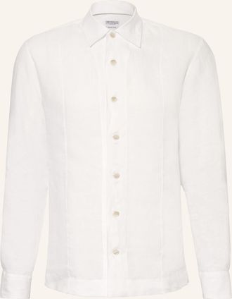 Brunello Cucinelli Brunello Cucinelli Leinenhemd Comfort Fit weiss