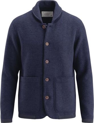 Bl'ker Blker - Veste Phill en laine bouillie - Homme - Pulls - Bleu - Taille: XL