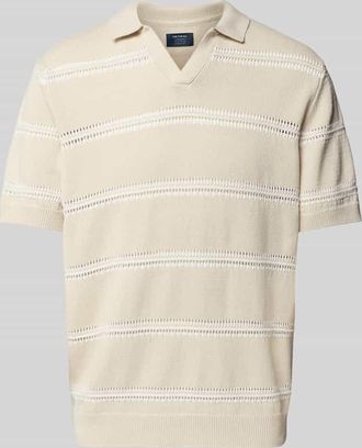 Mc Neal Relaxed Fit Strickpolo mit V-Ausschnitt