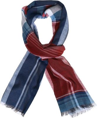 Tom Rusborg Softer Schal aus einem Baumwollmischgewebe mit Muster in