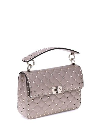 Valentino Garavani Womens Rockstud Spike Handbag Poudre Lamb Ovis Aries Handbags Hand Bags