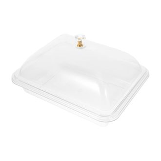 Cabilock Serviertablett Aus Acryl - Abgedeckte Platte F&uuml;r Gek&uuml;hlte Gerichte - Deckel F&uuml;r Kuchentr&auml;ger - Ideal F&uuml;r Zuhause Hotel Und Restaurant