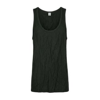 Toteme Crinkled Cotton Tank - - Tops - Damen - Gr&uuml;n - M