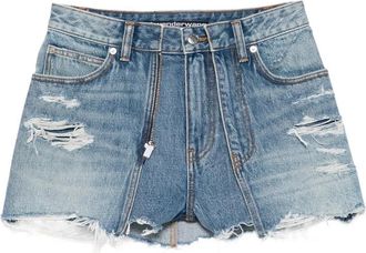 Alexander Wang Ripped Zip Shorts