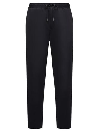 Moncler Stretch Nylon Logo Jogging Pants - Black