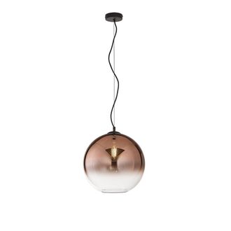 Luce-Ambiente-Design Suspension Mars in Copper Glass With Metal Structure 35 cm