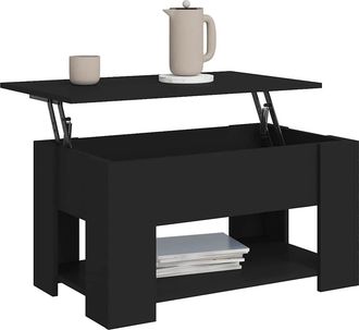 Generic Couchtisch, Liftplatte aus Holzwerkstoff mit Unterer Offener Ablage, Moderner, Minimalistischer Wohnzimmer-Mitteltisch f&uuml;r Heimdekoration und den (79 