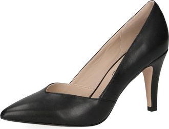 Caprice Damen Pumps aus Leder mit Trichterabsatz, Schwarz (Black Nappa), 40 EU