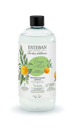Esteban Paris Parfums Raumduft Nachf&uuml;ller 500 ml - Raumduft Nachf&uuml;llflasche - Duftst&auml;bchen Nachf&uuml;ller f&uuml;r Duftbouquet, 2-6 Monate, Pflanzlicher Alkohol, Recycelte Flasche -