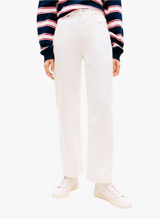 Tommy Hilfiger Jean droit taille haute en coton m&eacute;lang&eacute;