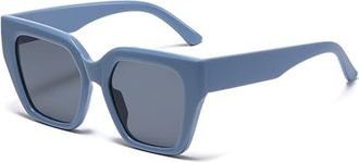 Generic Lunettes De Soleil Carr&eacute;es &Agrave; Monture Large, Tendance For Les Vacances, For Hommes Et Femmes, Id&eacute;ales For Les Photos De Soir&eacute;e.(Blue)