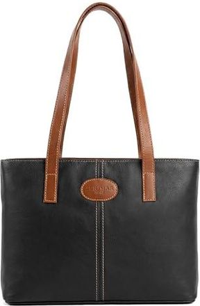 Zerimar | Sac bandouli&egrave;re en cuir v&eacute;ritable pour femme | Sac bandouli&egrave;re en cuir naturel pour femme | Id&eacute;al au quotidien, en voyage ou au travail | Noir |25X3