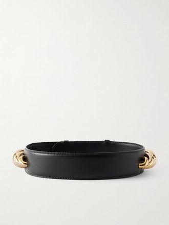 Alaia Ceinture En Cuir À Ornements - Noir