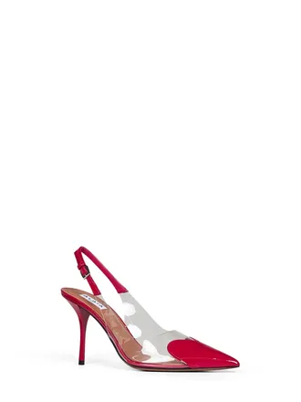 Alaia Womens Slingback Pumps Le Coeur Fuchsia Polyamide; Elastane High Heel Shoes