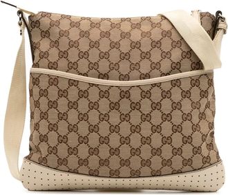 Gucci Hobo Bags - GG Canvas Crossbody - Gr. unisize - in Braun - für Damen