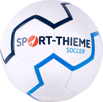 Sport-Thieme Fu&szlig;ball Soccer | Trainingsball | Gen&auml;ht | Gute Spieleigenschaften bei jedem Wetter | 3-Schicht-Aufbau | Wei&szlig; | PVC-Oberfl&auml;che | Latex-Blase