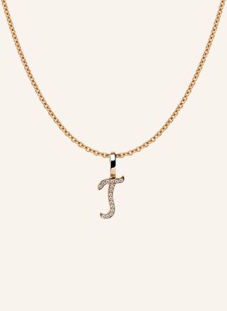 Cada Cada Kette Tiny Diamond Letter T rosegold