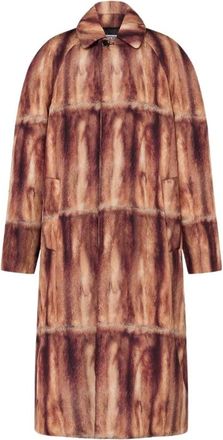 Moschino Femme, Manteaux, Brun, Taille: 36 FR Quilt en toile imprim&eacute;e