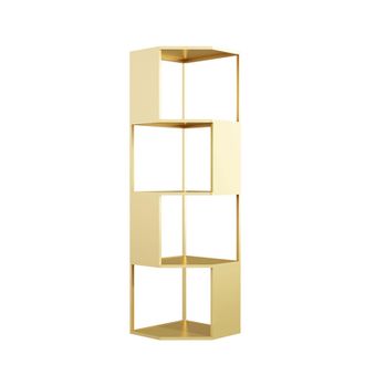 Generic 3/4-st&ouml;ckiges Eck-B&uuml;cherregal, kreatives unregelm&auml;&szlig;iges B&uuml;cherregal, aus Eisen, geeignet for die Aufbewahrung von B&uuml;chern, Fotoalben und Dekorationsge