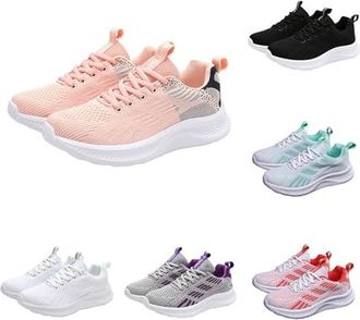 Generic Baskets de course &agrave; pied pour femme - Chaussures de sport l&eacute;g&egrave;res et respirantes en maille - Semelle souple antid&eacute;rapante, rose, 37.5 EU