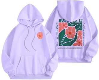 Generic Sweat &agrave; capuche imprim&eacute; tendance pour la Saint-Valentin 2026 (2), violet, XXL