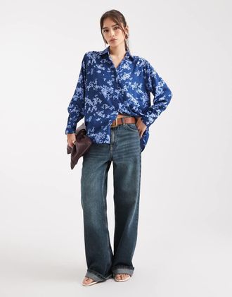 French Connection Delphine - Chemise imprimée - Bleu-Multicolore