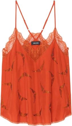 Zadig&Voltaire Femme, Tops, Rouge, Taille: 40 FR Top Lencero Christy