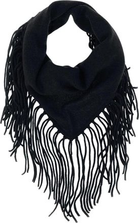 P.A.R.O.S.H. Bandana-Schal mit Fransen - - Accessories - Damen - Schwarzk - ONE SIZE