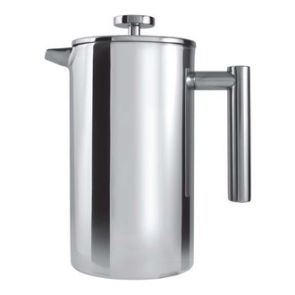 Café Olé Grunwerg Cafe Ole Double Wall Insulated Straight 12 Cup/ 51oz Stainless Steel Cafetiere by Grunwerg, Hochglanzpolitur
