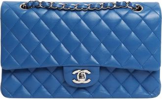 Chanel 2016 medium Classic Double Flap quilted bag - Blau
