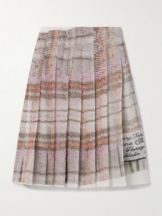 Acne Studios Jupe Plissée En Crêpe De Chine Imprimé - Multicolore